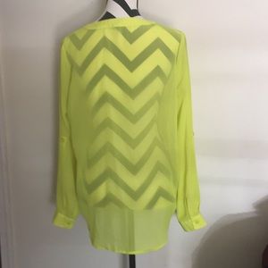 lei | Tops | Yellow Sheer Lei Shirt | Poshmark